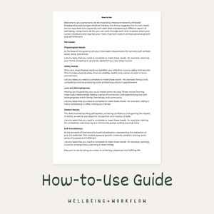 To Do List Printable, Maslow's Hierarchy of Needs, Find Priorities ...