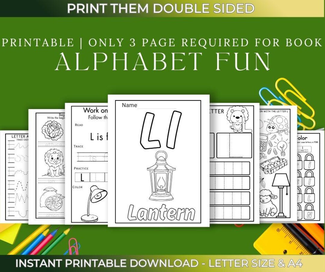 Letter L Phonics Mini Book – Printable Alphabet Activity (PDF) - Etsy