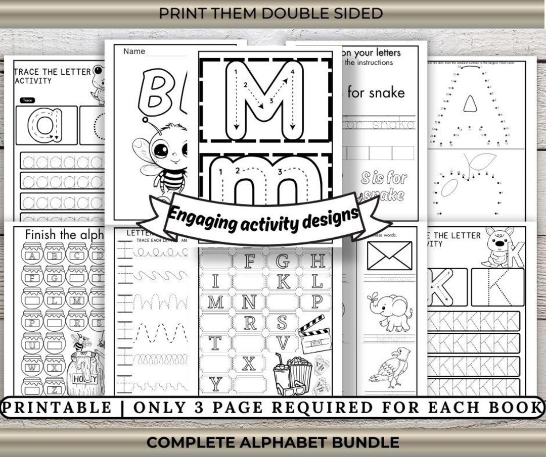 Alphabet Mini Books A–Z | 26 Printable Phonics Booklets | Double-sided ...