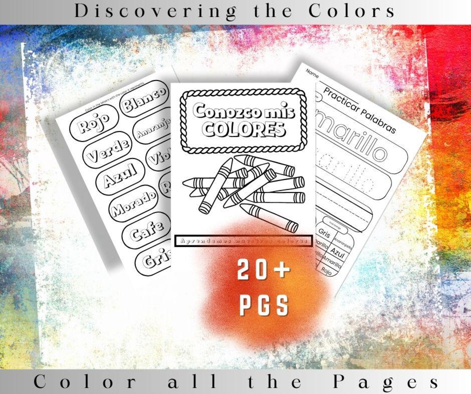 Spanish Colors Learning Bundle: Bilingual Kids Activities (PDF) - Etsy