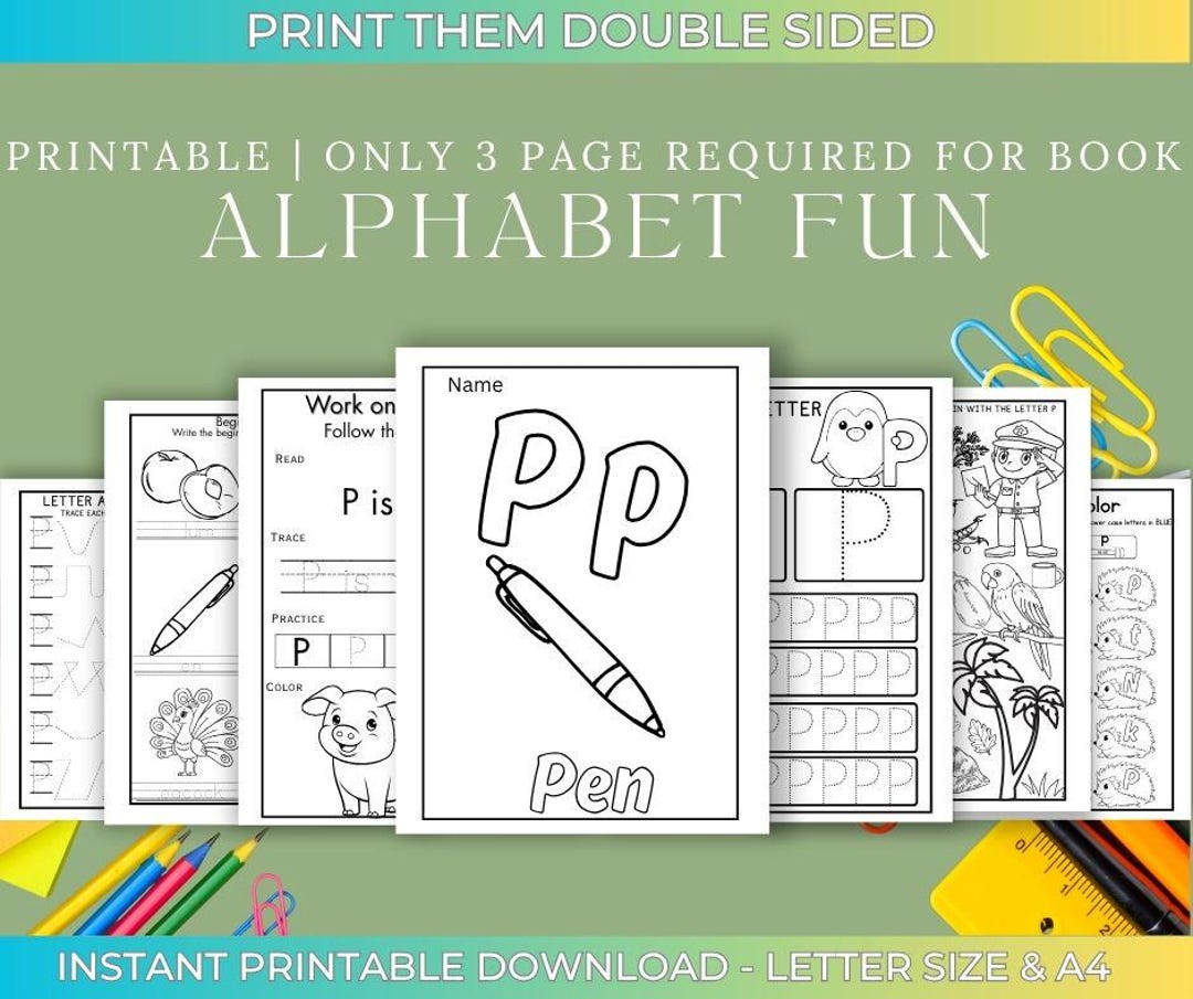 Letter P Phonics Booklet – Foldable Alphabet Activity (PDF Download) - Etsy