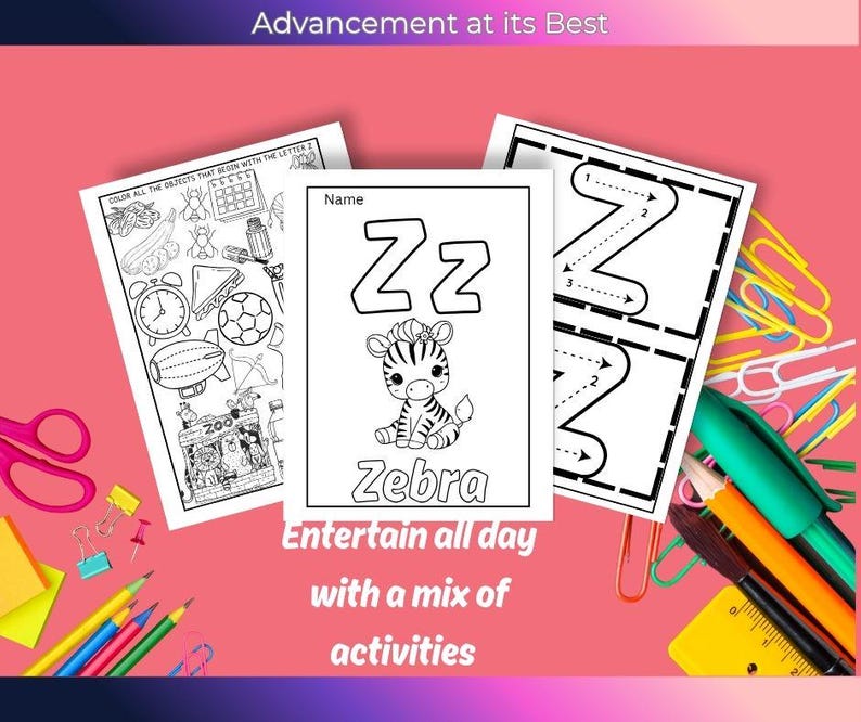 Alphabet Phonics Booklet, Foldable ABC Activity, Tracing, Coloring ...