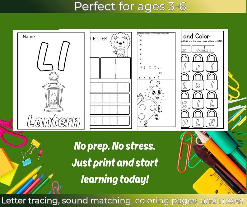 Letter L Phonics Mini Book – Printable Alphabet Activity (PDF) - Etsy