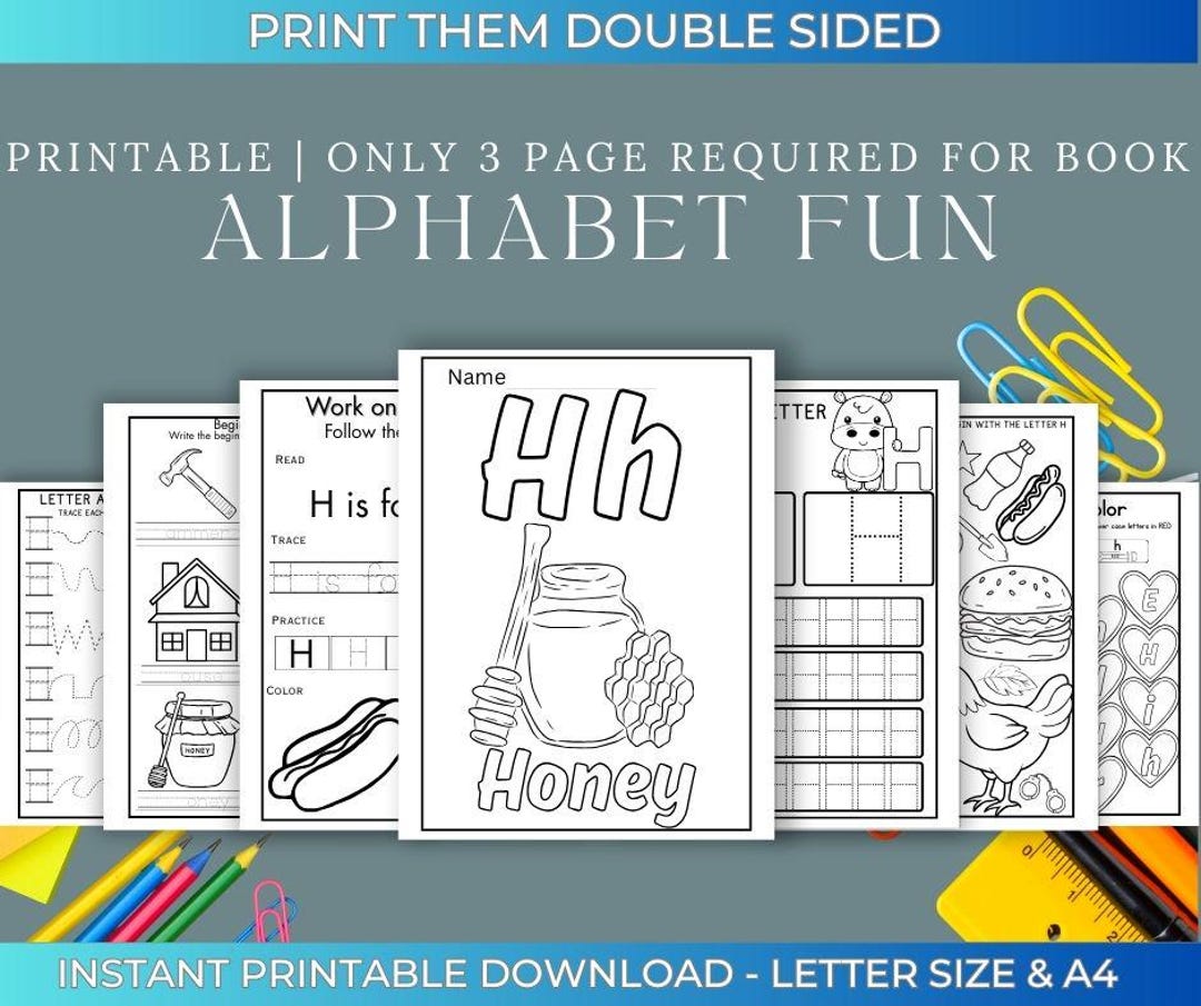 Phonics Booklet: Printable ABC Activity Book for Preschool and ...