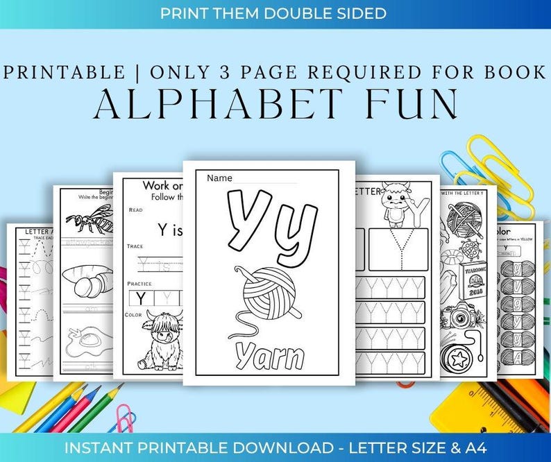 Printable Phonics Book, Alphabet Worksheets for Preschool ...