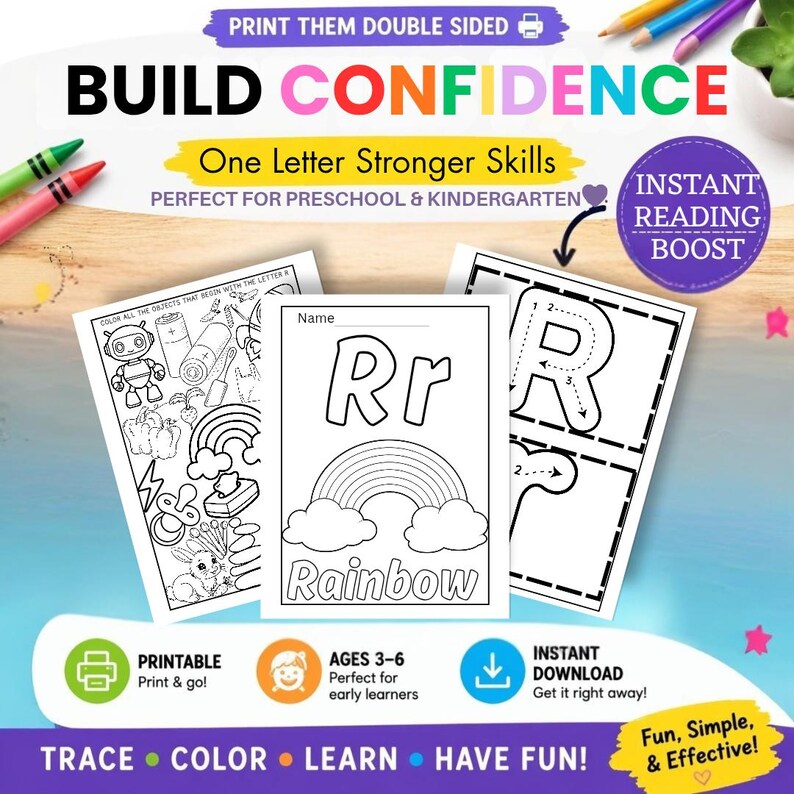 Letter R Phonics Mini Book – Printable Alphabet Activity for Kids ...