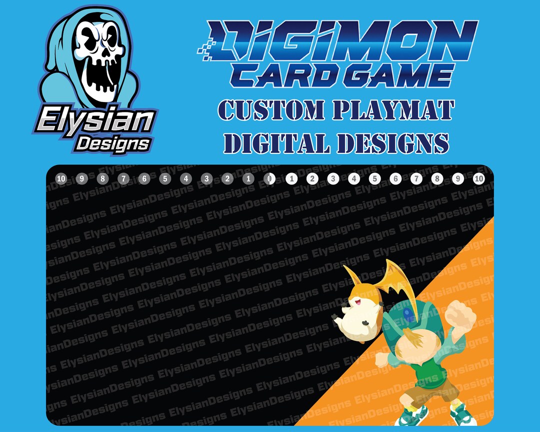 Digital Custom Digimon Playmat Design TK and Patamon - Etsy