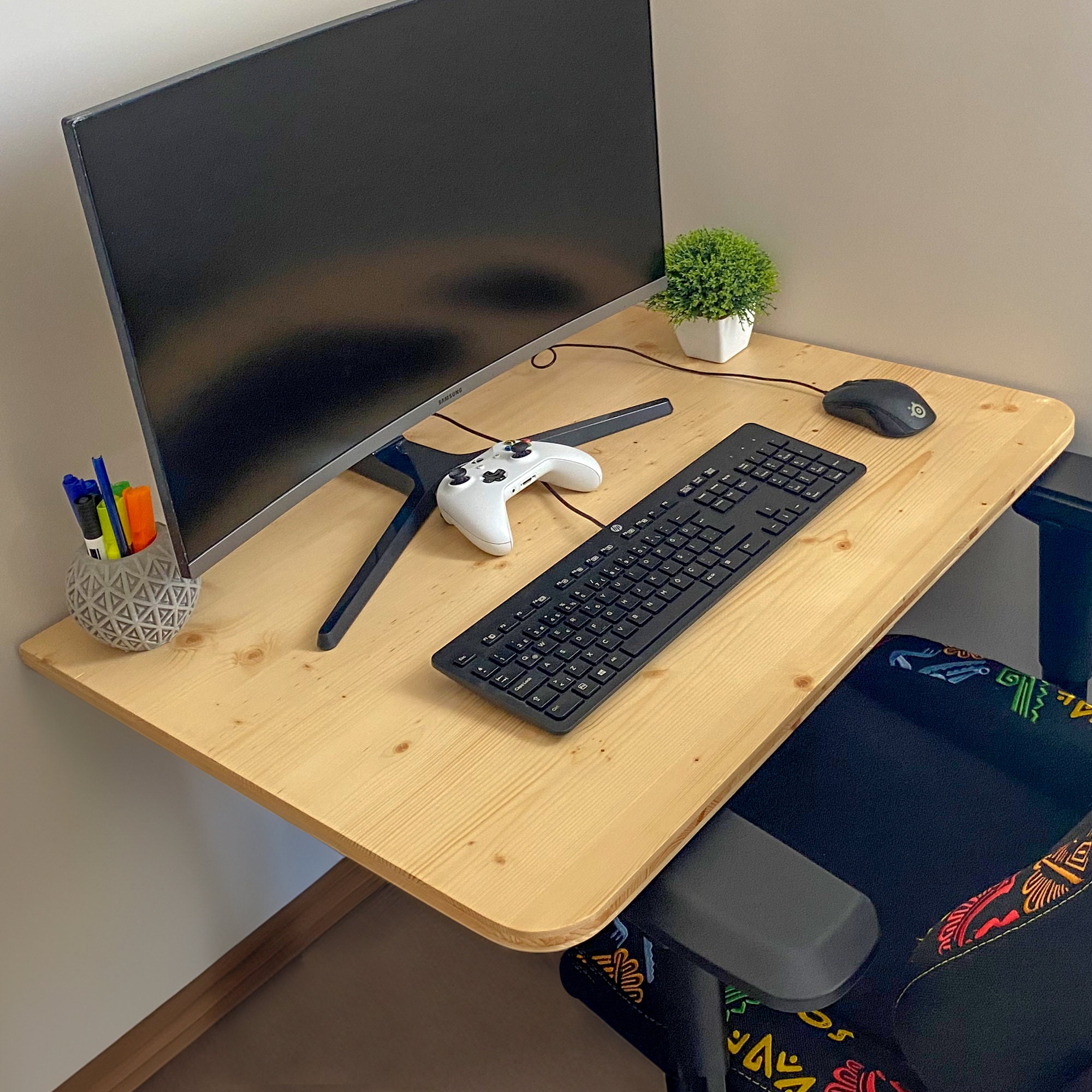 Handcrafted Murphy Desk, Study Table, Wall Mounted & Floating Function ...