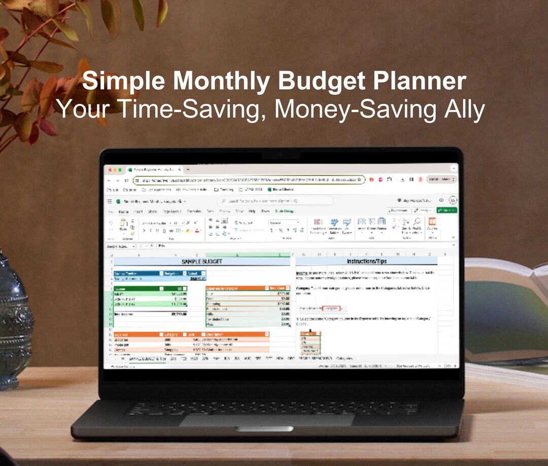 Simple Monthly Budget Spreadsheets Perfect for Beginners - Etsy