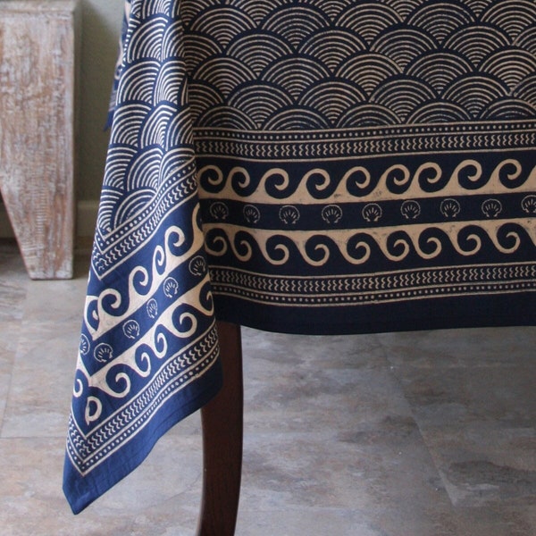 Blue Tablecloth - Etsy