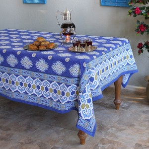 Moroccan Tablecloth, Ethnic Table Cover, Festive Table Linens, Indian ...