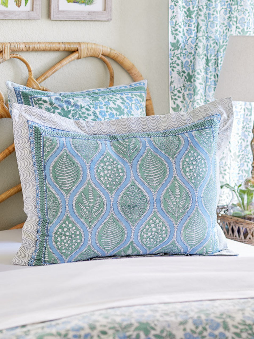 Floral Pillow Sham, Standard Pillow Case, Botanical Sham Cover ...