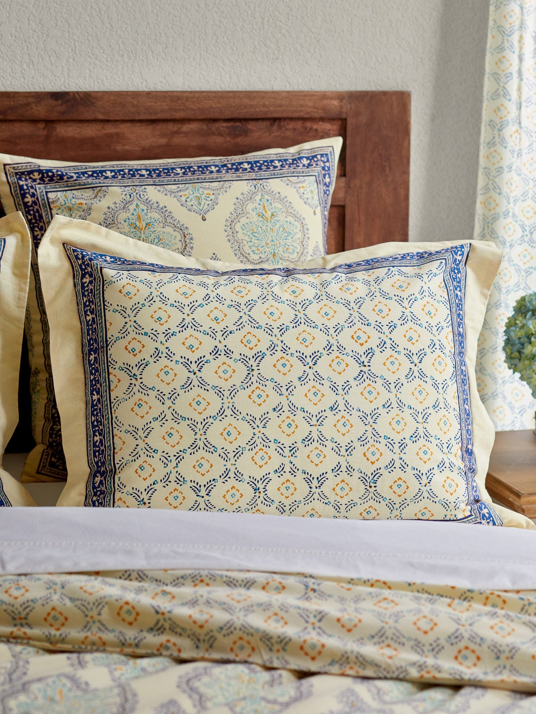 Morning Dew (CP) ~ French Country Pillow Case, Trellis Yellow Pillow ...