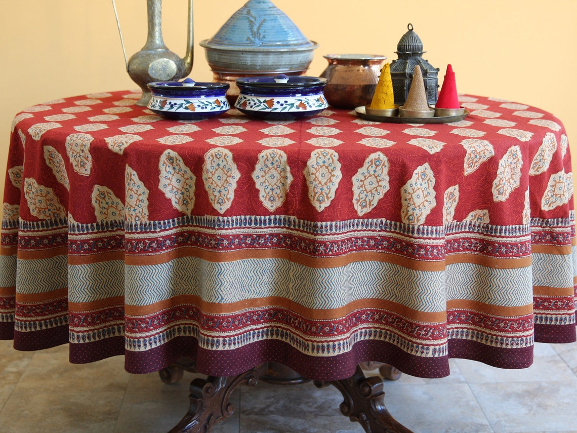 Route des épices Nappe marocaine Nappe ronde Décor de - Etsy France