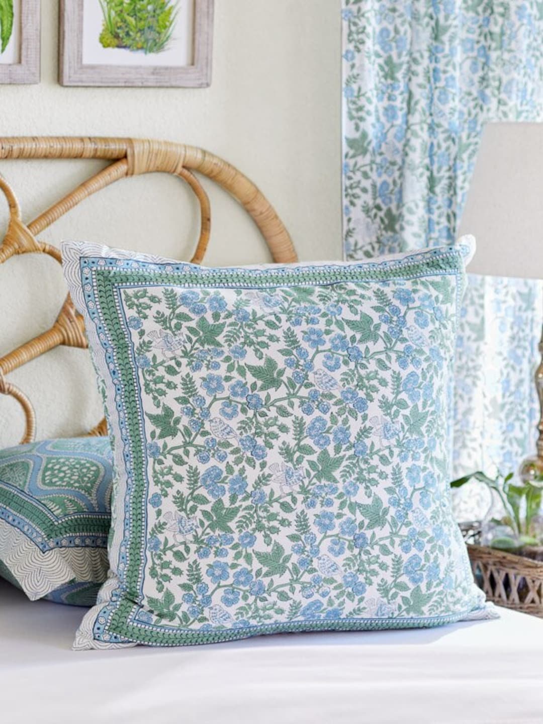 Euro Sham Cover 26x26 ~ Luxury Fabrics and Unique Woodblock Prints ...