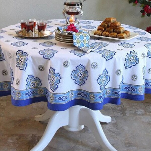 Moroccan Round Tablecloth - Etsy