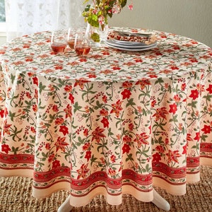 Oriental Table Cloth, Round Table Cloth, Moroccan Tablecloth, Marrakesh ...