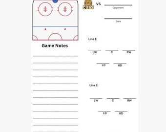 Sports Team Sheet Template Digital Download - Etsy