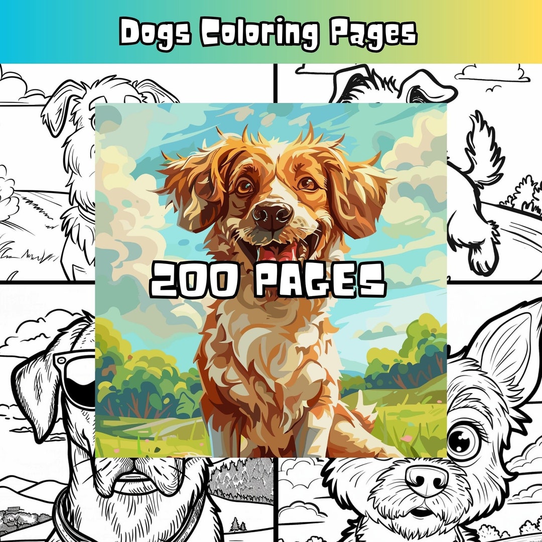 Dogs Colouring Pages for Kids 3-12 Black0sheep APPROVED - Etsy UK