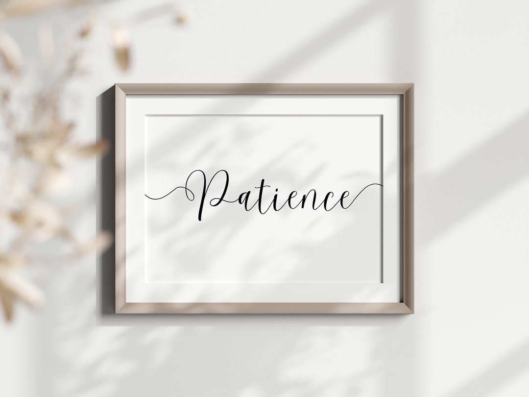 Patience Calligraphy Font, Script Font, Wedding Font, Modern Font ...
