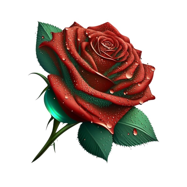 Red Roses Clipart Red Roses PNG Wedding Clipart Transparent Instant ...