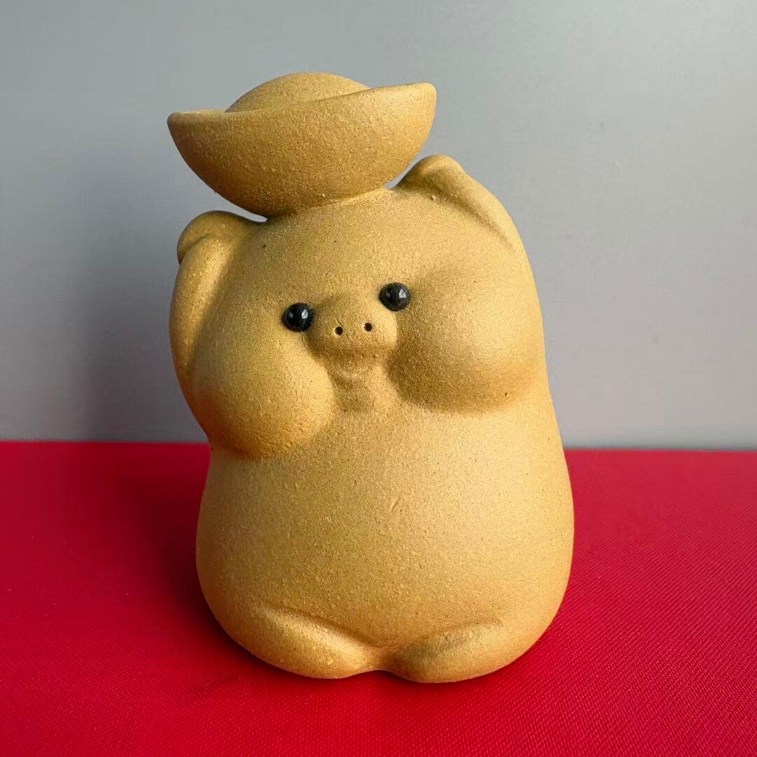 Hand-sculpted Ceramic Pig Tea Set, Yellow Kaolin Clay Porcelain Mug - Etsy
