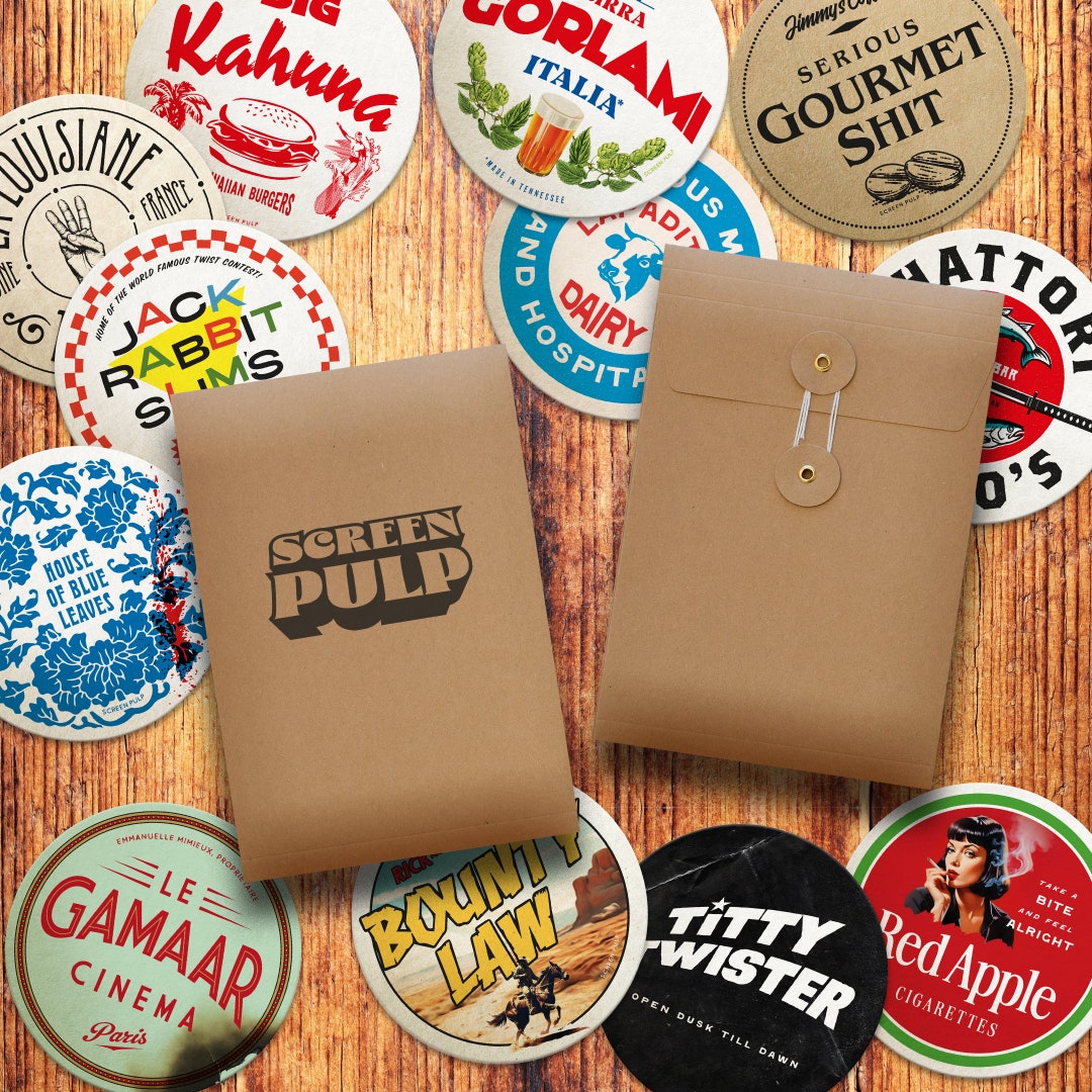 Quentin Tarantino Beermat Gift Collection (12 Unique Designs) - Etsy