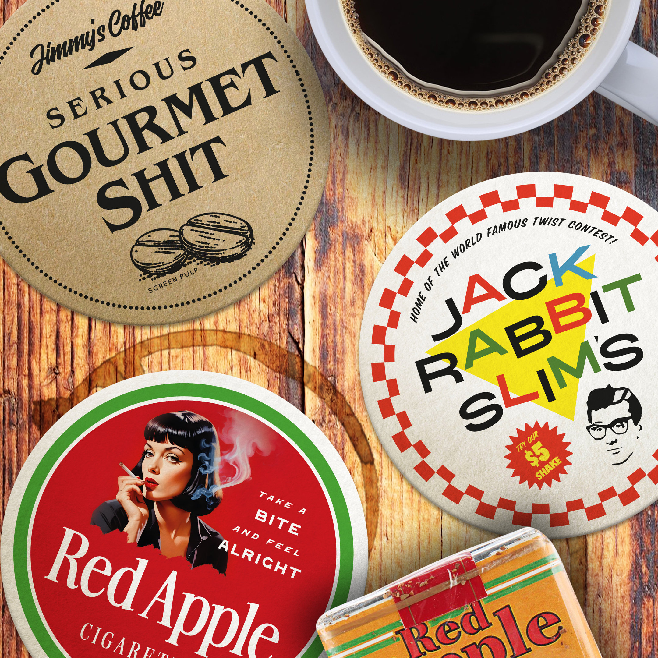 Quentin Tarantino Beermat Collection 12 Unique Designs - Etsy