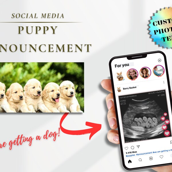 Puppy Announcement - Etsy