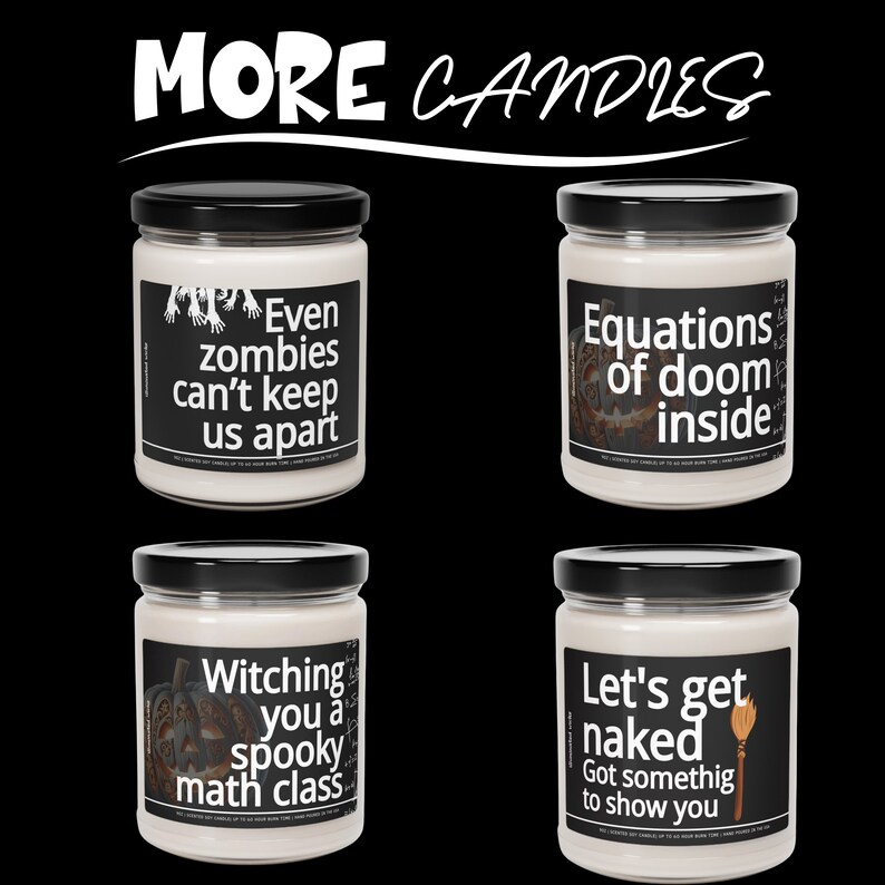 Funny Math Teacher Candle for Halloween, Math Classroom Decor, Math ...