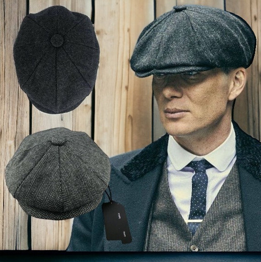 Flat Cap Herringbone Newsboy Cap Peaky Blinders Hat Baker Boy Cap ...