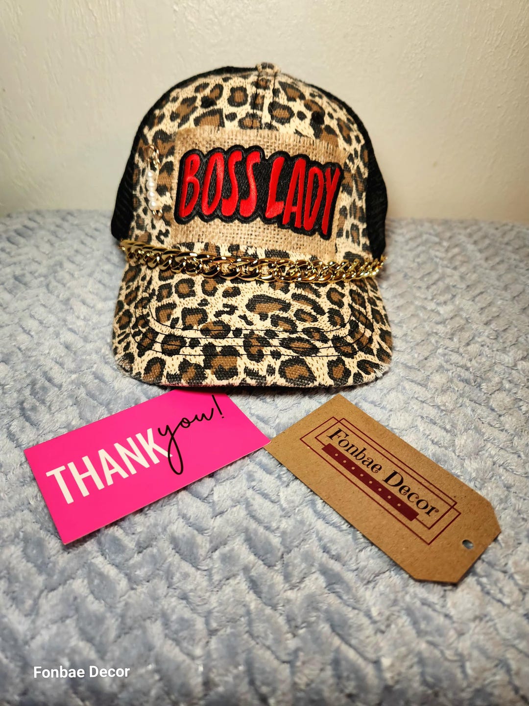 Boss Lady Leopard Trucker Cap, Boss Cap, Gift for Women, Gift for ...