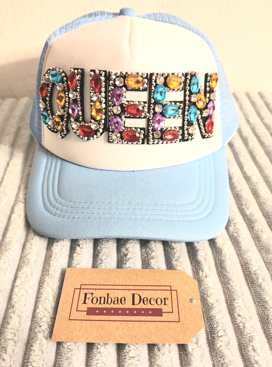 Queen Bejeweled Trucker Cap, Queen Rhinestone, Rhinestone Trucker Cap ...
