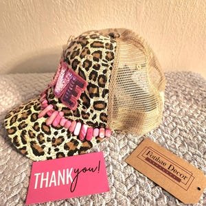 Leopard Print Love Trucker Cap, Valentine Cap, LOVE Hat, Lovers Cap ...