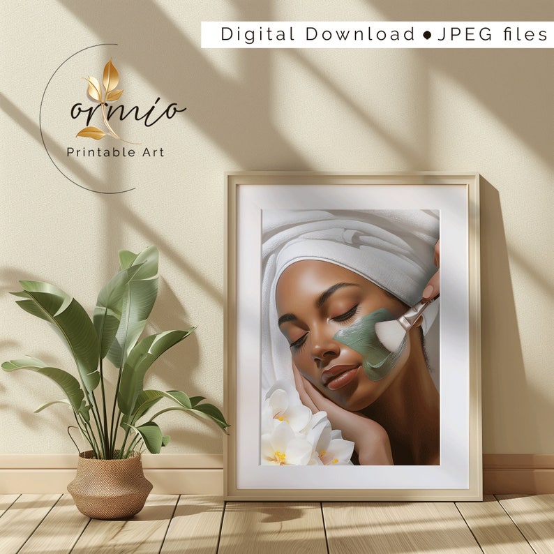 Spa Facial Art Print: Beauty Salon Decor (digital Download) - Etsy