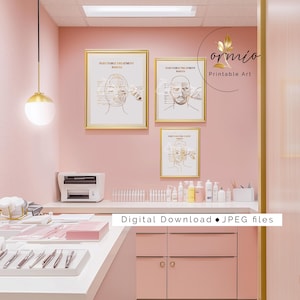 Injectable Treatment Points Poster Set | Botox Injection Sites for ...