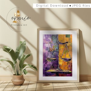 Scales of Justice Poster, Scales of Justice Print, Lawyer Art, Lawyer ...