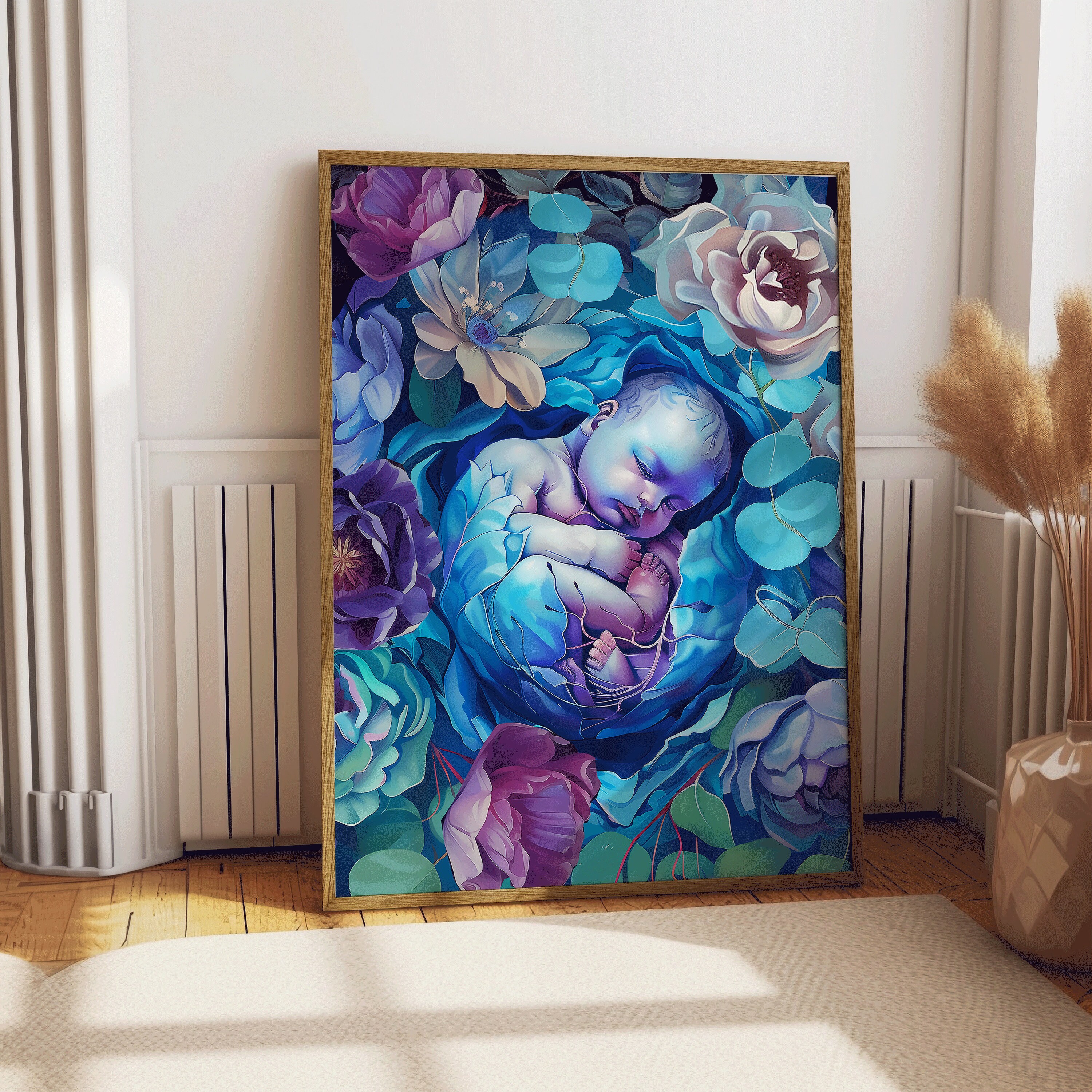 Fetus in the Womb Art, Midwife Gift, Midwife Office Decor, Doula Gift ...