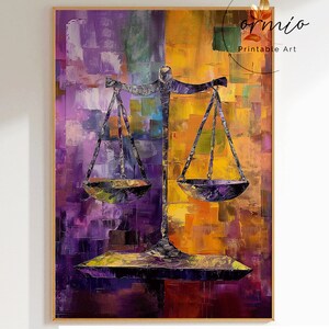 Scales of Justice Poster, Scales of Justice Print, Lawyer Art, Lawyer ...