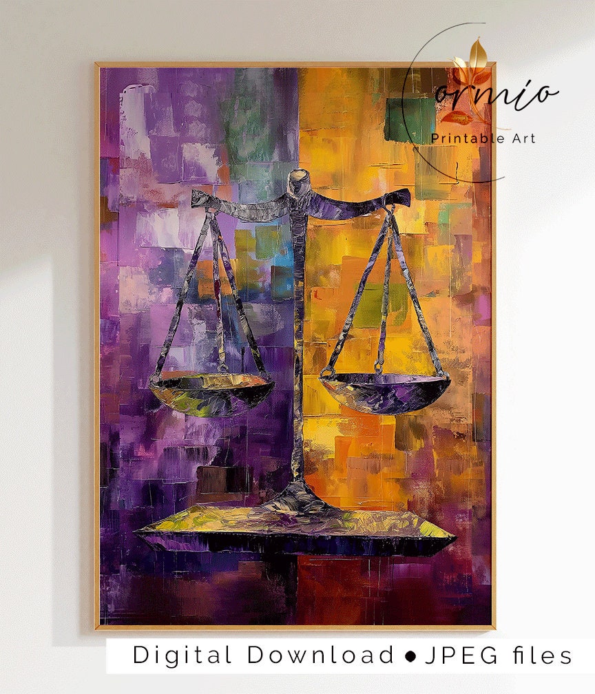 Scales of Justice Poster, Scales of Justice Print, Lawyer Art, Lawyer ...
