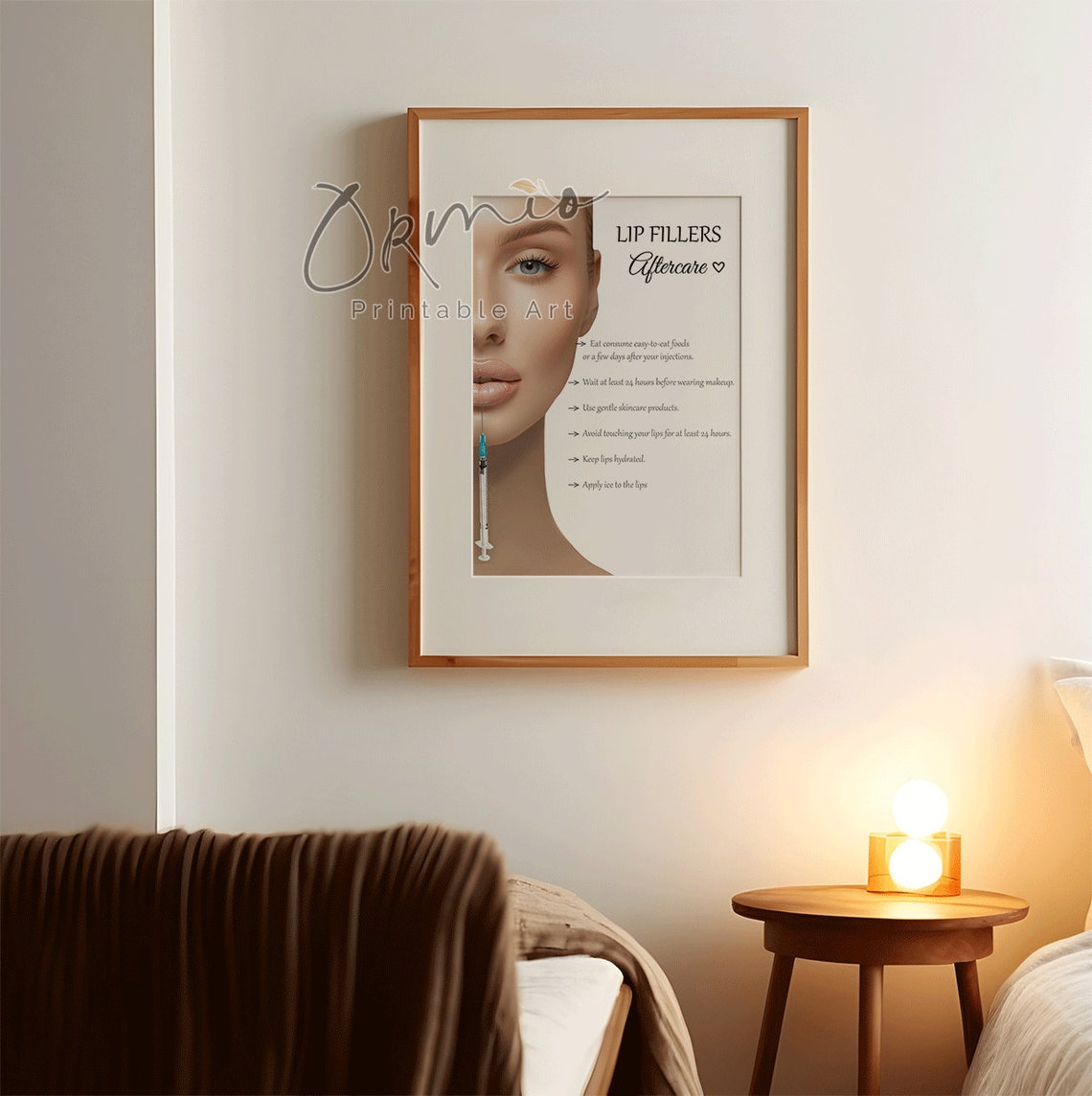 Lip Fillers Aftercare Poster: Esthetician Spa Decor (digital Download ...