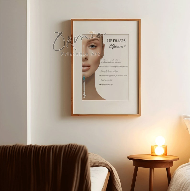 Lip Fillers Aftercare Poster: Esthetician Spa Decor (digital Download ...
