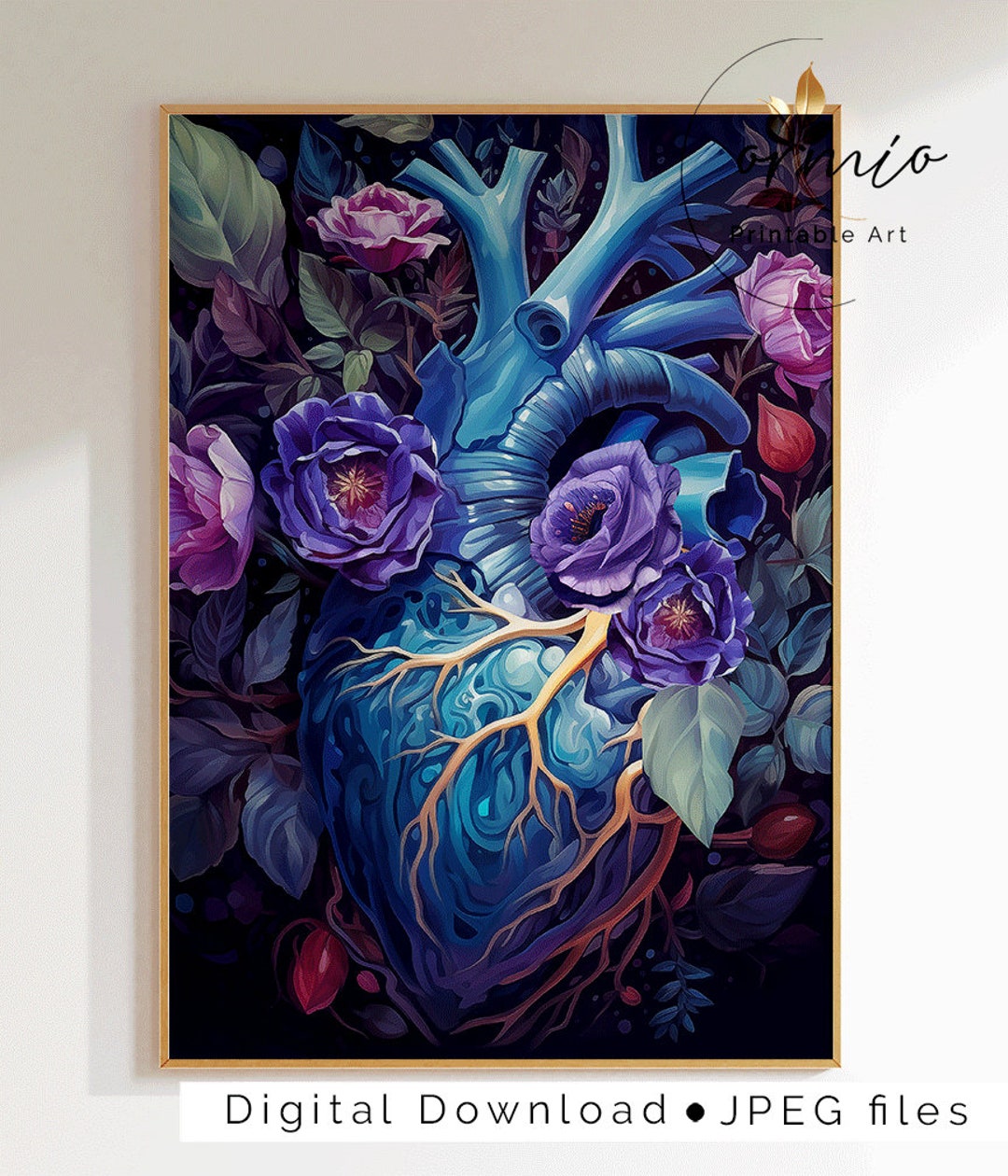 Anatomical Heart Art, Heart Anatomy Wall Art,anatomy Art, Doctor Gift ...