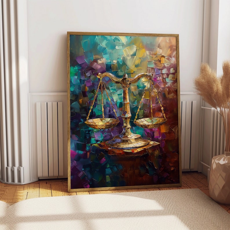 Lawyer Artwork, Scales of Justice Art, Scales of Justice Print, Lawyer ...