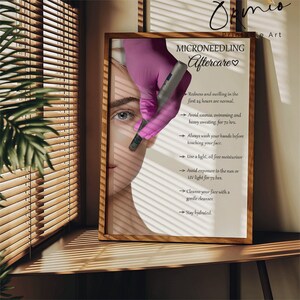 Microneedling Aftercare Poster: Esthetician Spa Decor (digital Download ...