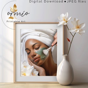 Spa Facial Art Print: Beauty Salon Decor (digital Download) - Etsy