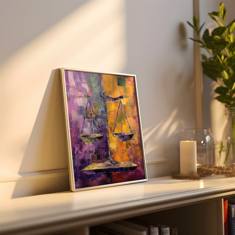 Scales of Justice Poster, Scales of Justice Print, Lawyer Art, Lawyer Office Decor, Lawyer ...