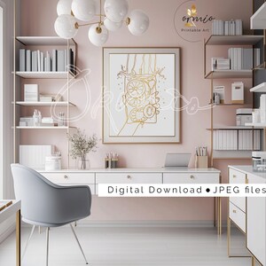IV Therapy Art Prints: Gold Line Design, Wellness Decor (digital ...