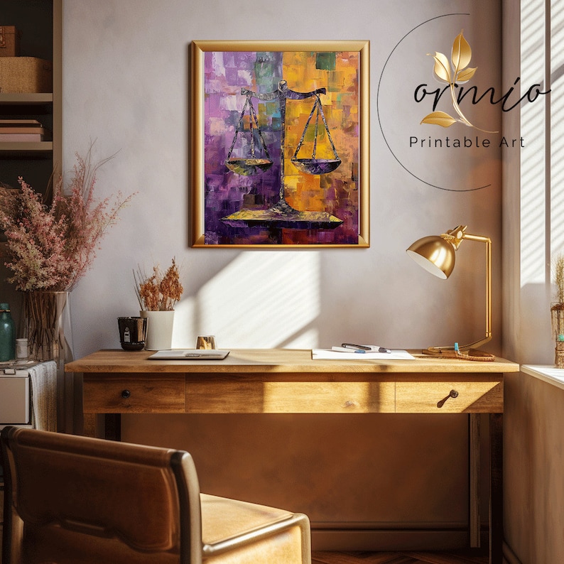 Scales of Justice Poster, Scales of Justice Print, Lawyer Art, Lawyer ...