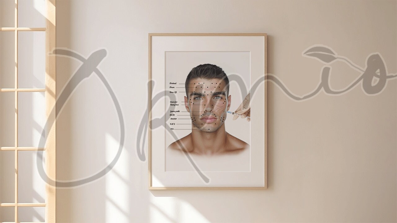Botox Injection Points Poster: Medical Esthetician Art (digital ...